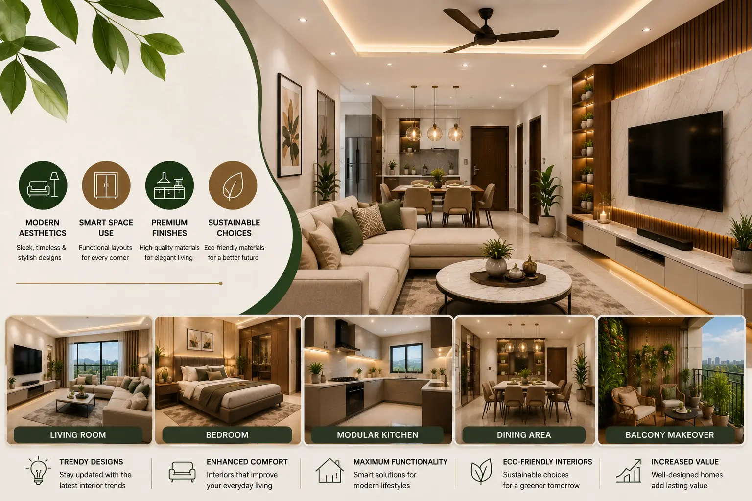Flat Interior Design Trends in Thane Homes (2026 Guide)